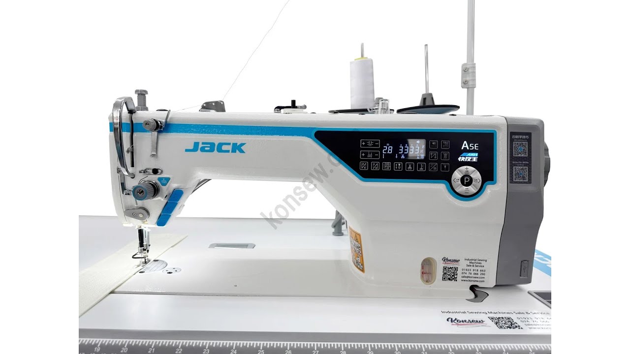 Jack A5E Industrial large space computerized sewing machine - YouTube