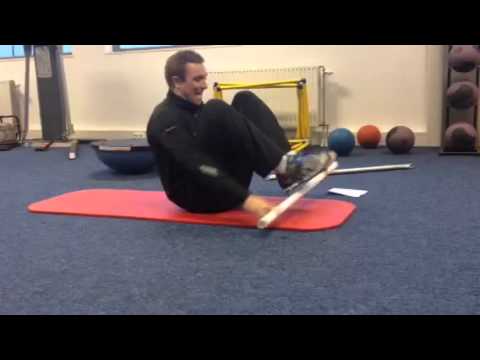 Stick crunches - YouTube