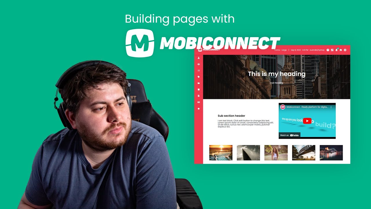 How to build custom Pages with Mobiconnect - YouTube