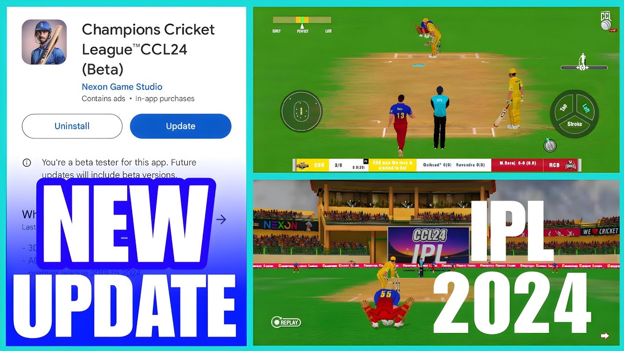 Ccl24 New Update 🤯‼️ FREE IPL 2024 🔥 | High Graphics Gameplay & New ...