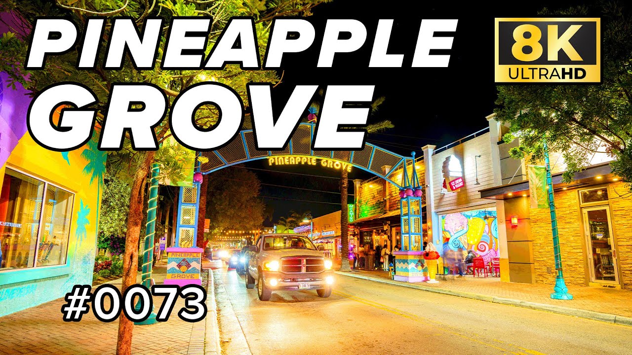 8K Timelapse of the Pineapple Grove Arts District in Delray Beach, Fl ...