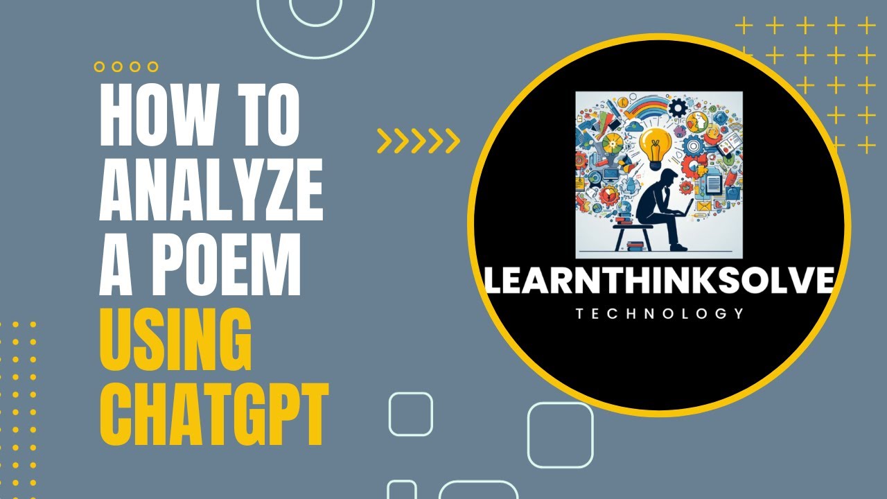 How To Analyze a Poem Using CHATGPT - YouTube