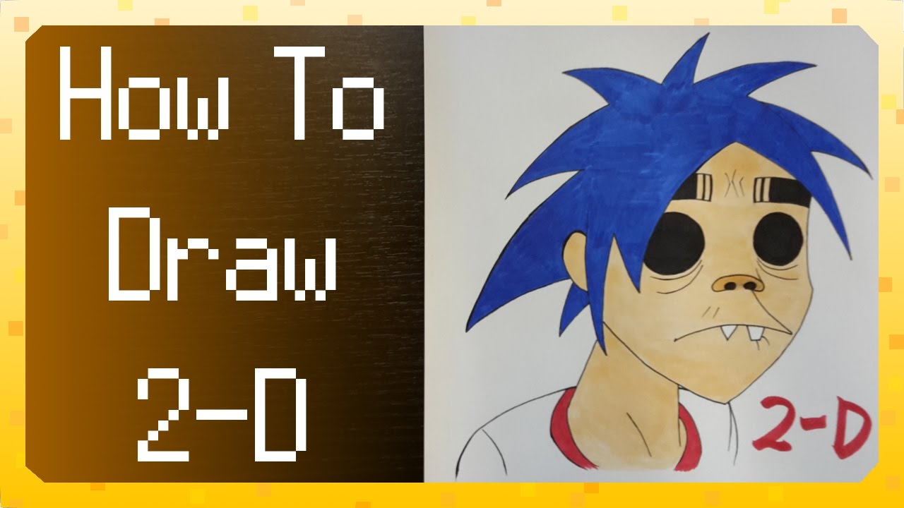 Let's draw 2-D - Gorillaz (Step by step drawing tutorial #28) - YouTube