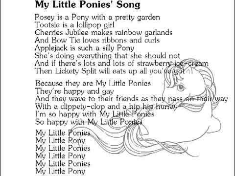 (Lyrics) My Little Ponies' Song - MLP Seven Songs and a Story - YouTube