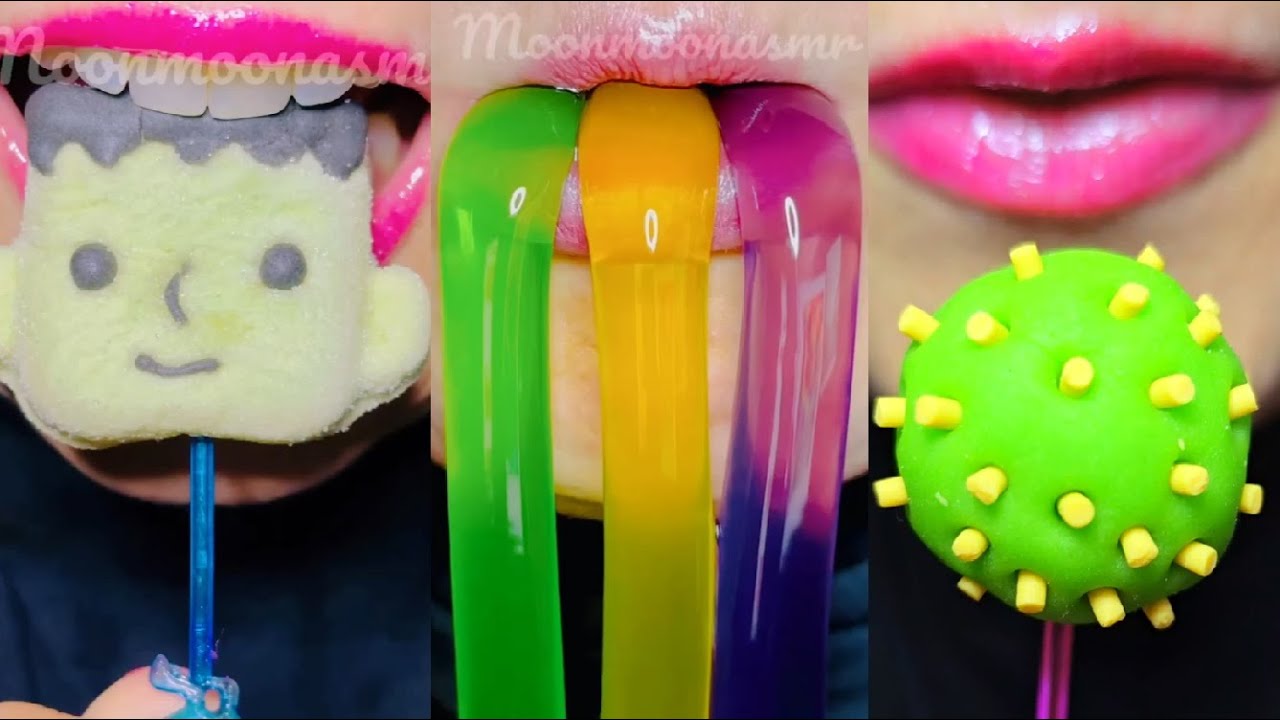 Satisfying ASMR Eating EMOJI FOOD CHALLENGE Compilation Mukbang 먹방 ...