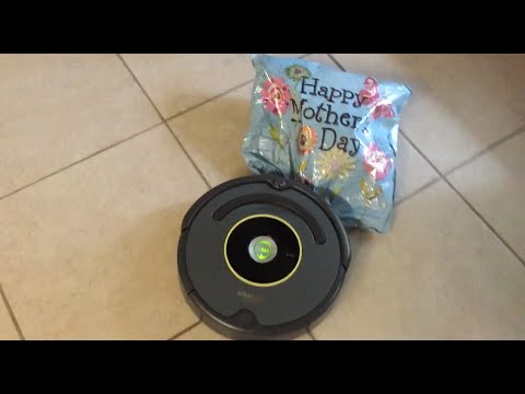 iRobot Roomba 645 ATE My Mother's Day Balloon - YouTube