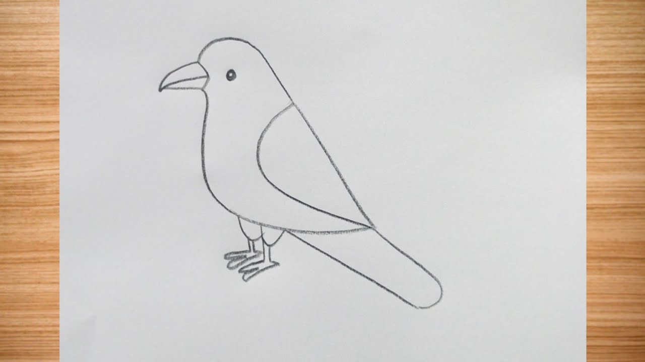 how to crow drawing easy step by step@aaravdrawingcreative1112 - YouTube