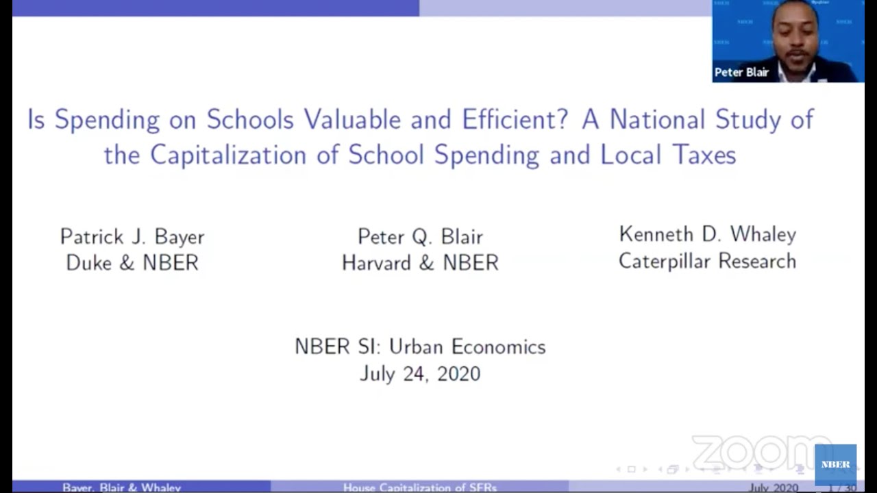 Peter Blair NBER 2020 Presentation Recording - YouTube