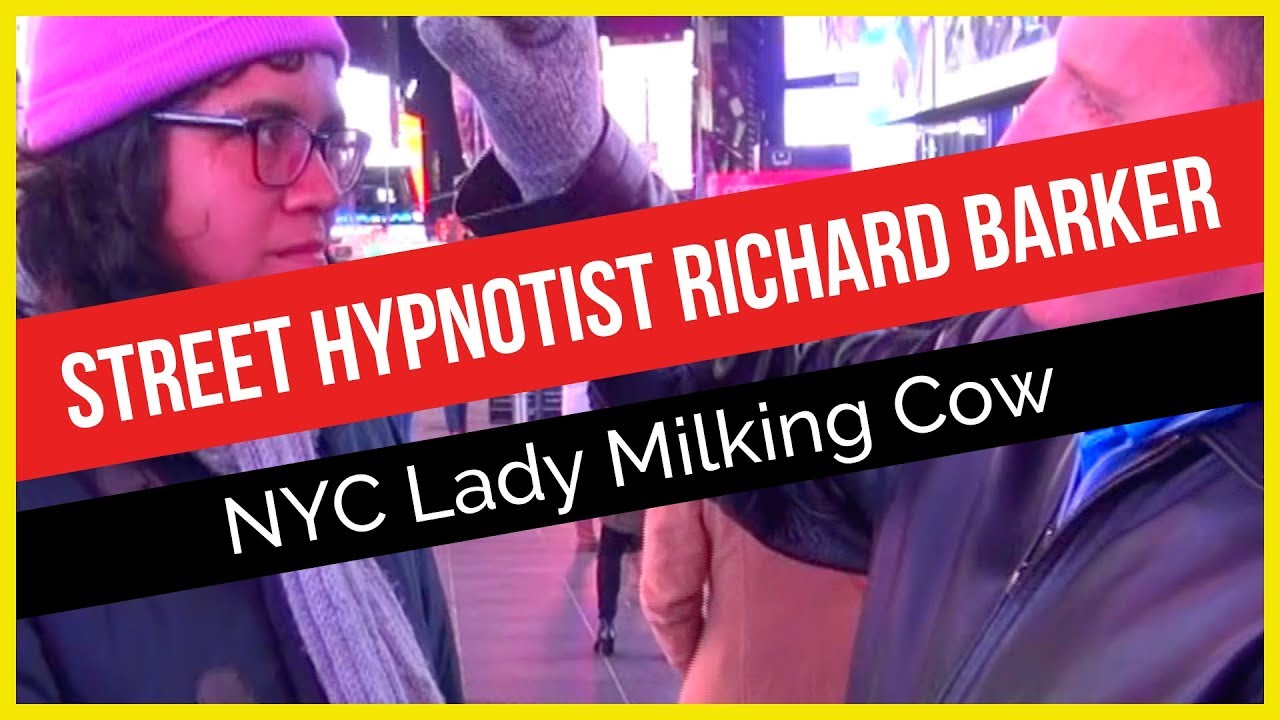 Street Hypnosis in NYC Lady Milking Cow - YouTube