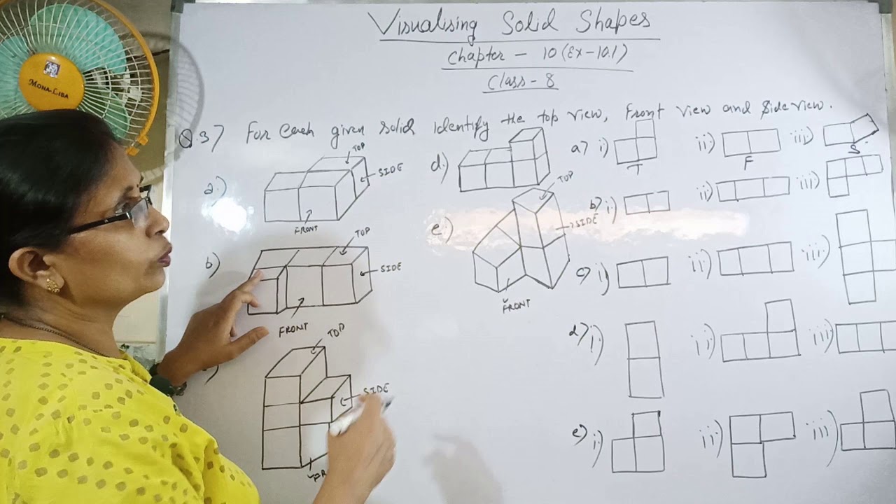 Class 8 || Ch-10 || Visualizing Solid Shapes | Ex 10.1 | Q No.- 3 | NCERT | Math - YouTube