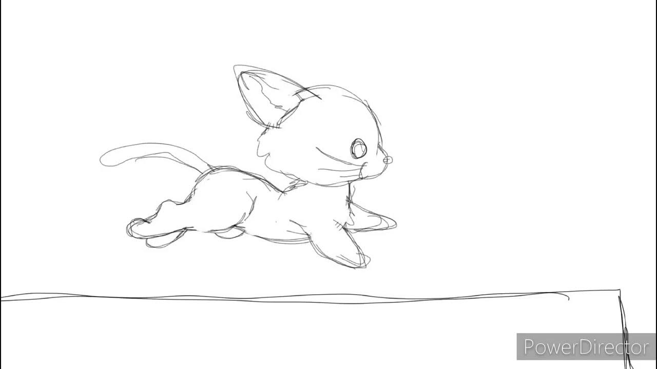 Chibi cat animation practice - YouTube
