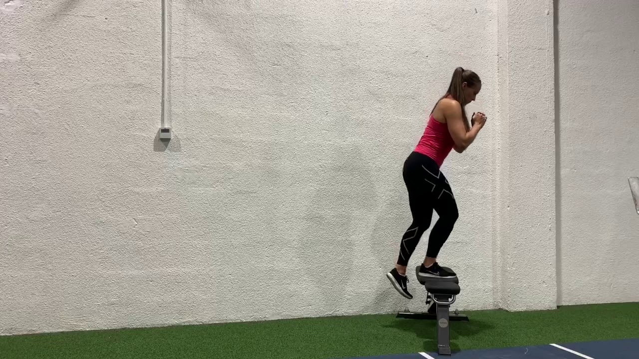 Strict step up (slow eccentric) - YouTube