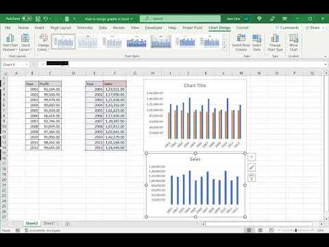 How to merge graphs in Excel - YouTube