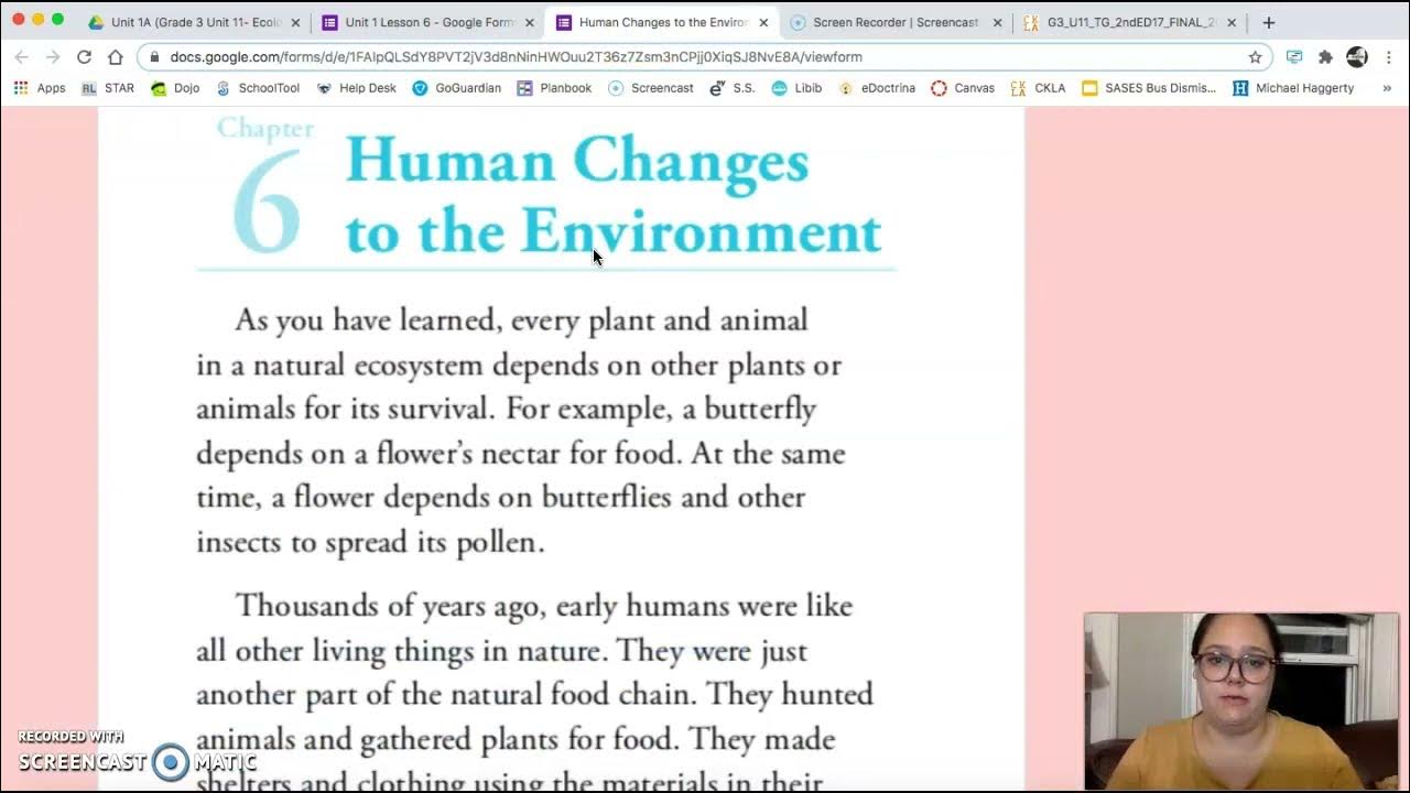 3rd Grade CKLA ELA - Unit 11 Lesson 6 Ecology: Human Changes to the ...