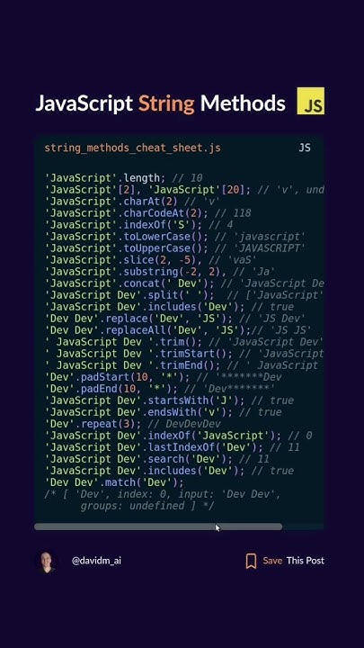 Javascript String Methods Css Css3 Htmlcss Coding Html Webdesign Webdevelopment Frontend