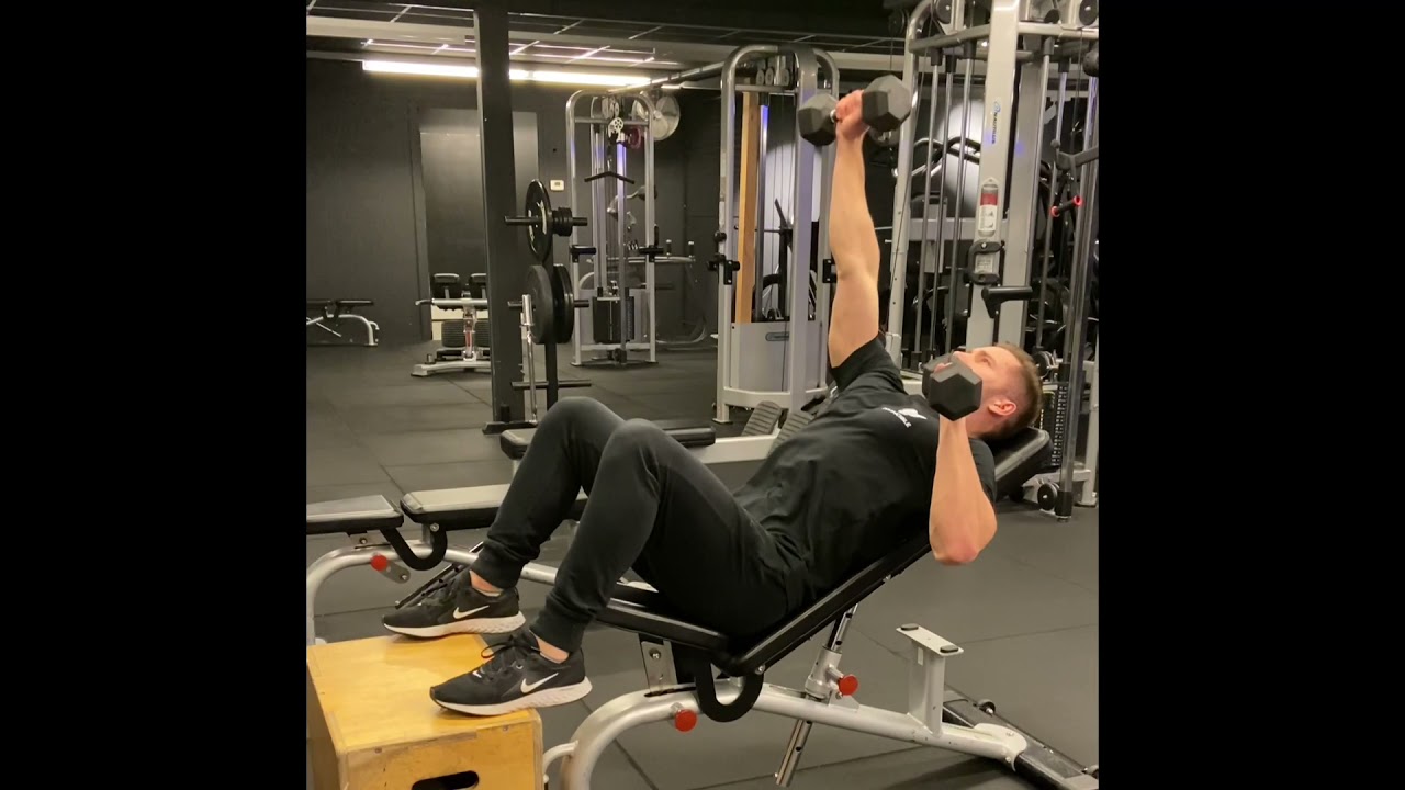 Feet-up Alternating Incline Dumbbell Press w/ Protraction - YouTube