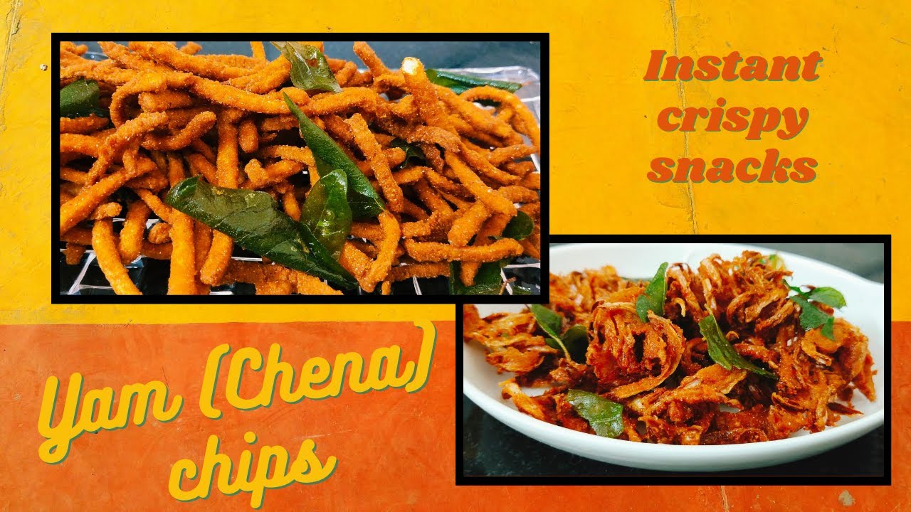 Yam Chips/Chena chips/Onion pakkoda/Instant crispy snacks/ചേന ഉപ്പേരി ...