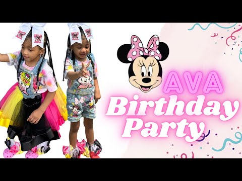 AVA MINNIE MOUSE THEME BIRTHDAY PARTY 🥳 - YouTube
