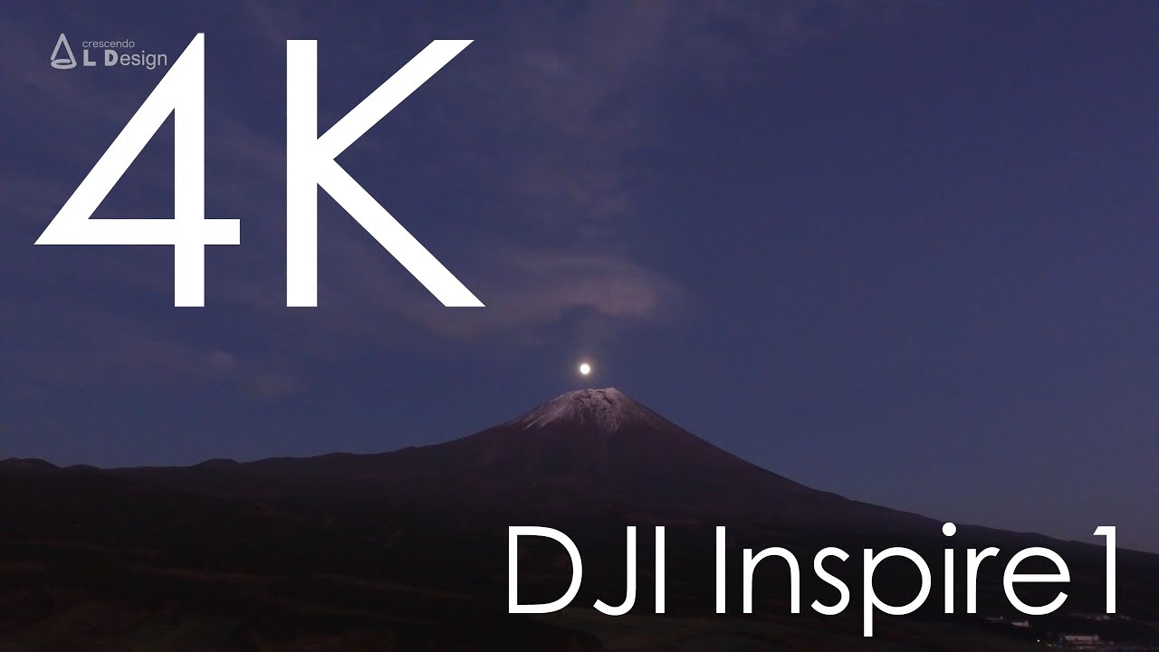 The Moon rising over the peak of Mt.Fuji / 空撮 パール富士 [4k] - YouTube