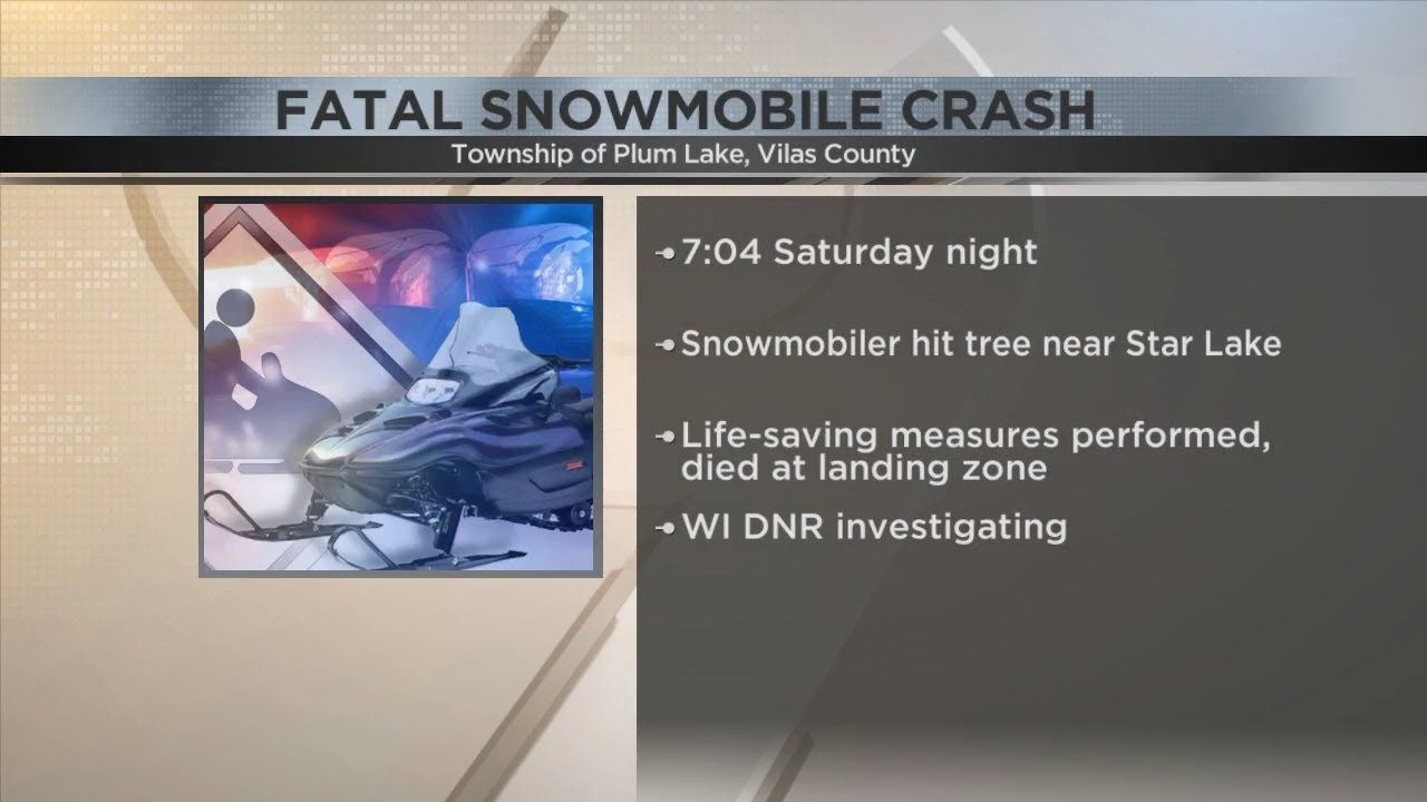 One person dead in Vilas County snowmobile crash - YouTube