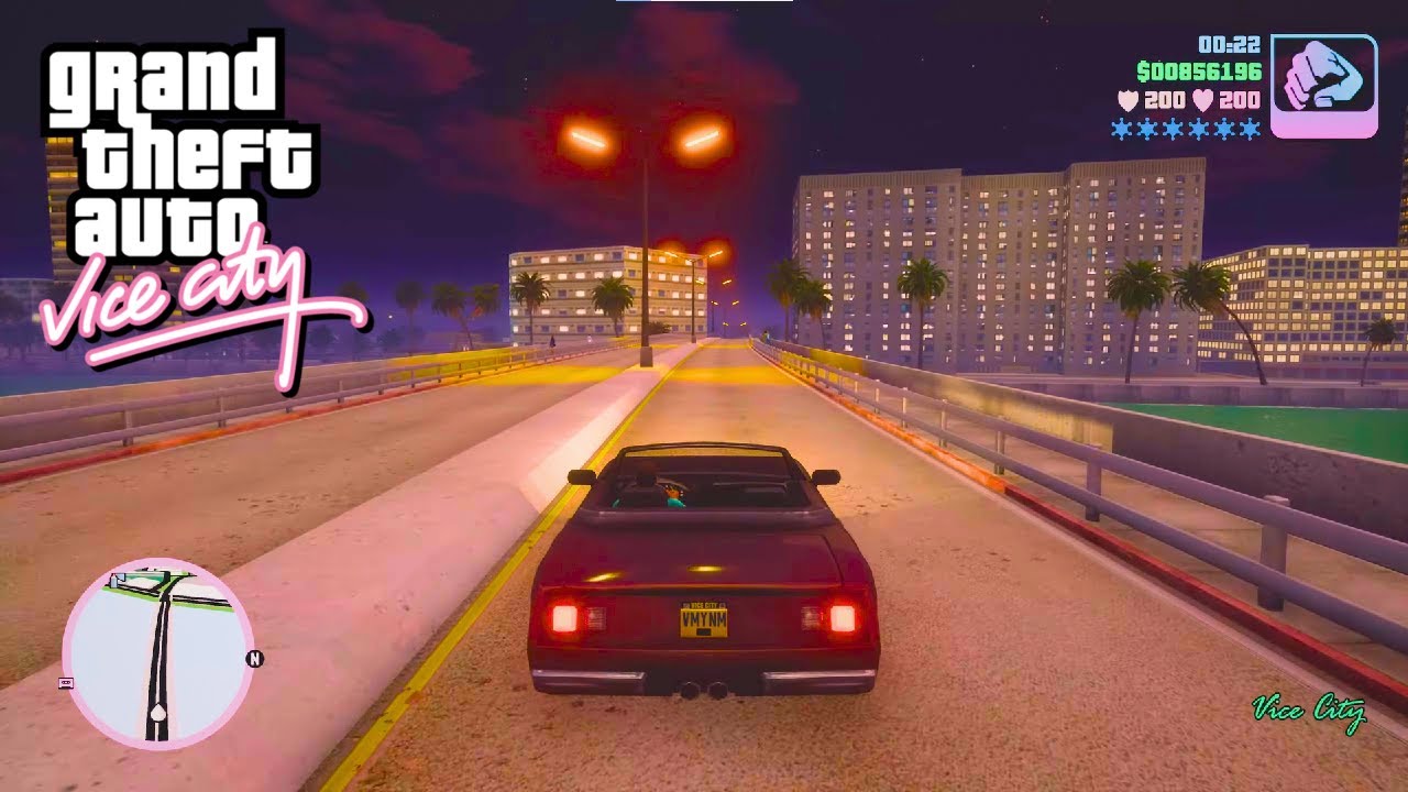 Night Drive Around Vice City in a Stinger Convertible | GTA Vice City ...