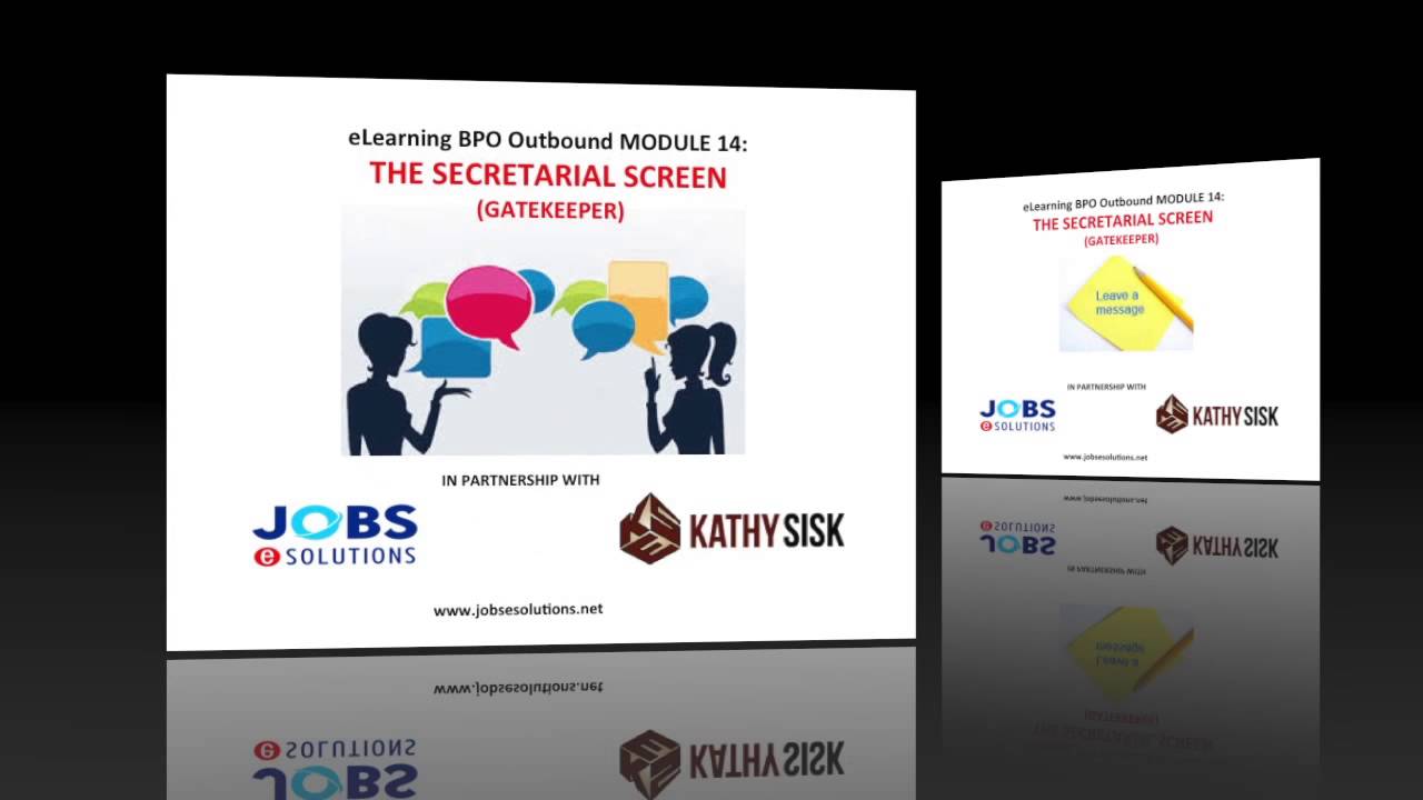 JoBS eSolutions / Kathy Sisk eLearning BPO Outbound Module14 ...