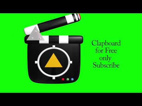 clapboard | clapper board | clapper board on green screen | 3D Clapperboard