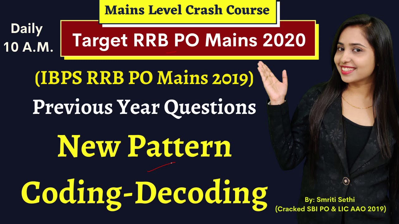 Class 5 Coding Decoding New Pattern Target Ibps Rrb Po Mains 2020 8895
