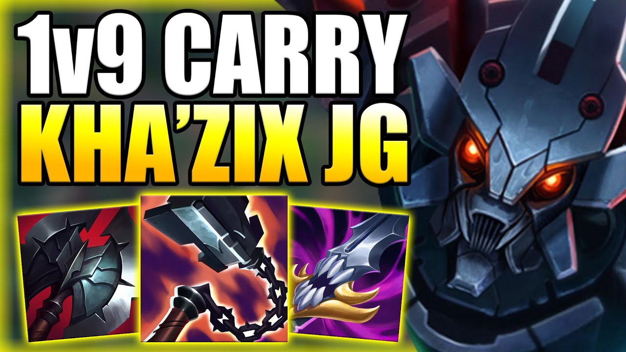 BRUISER KHA'ZIX JUNGLE IS A 1V9 CARRY MACHINE! - Best Build/Runes S+ ...