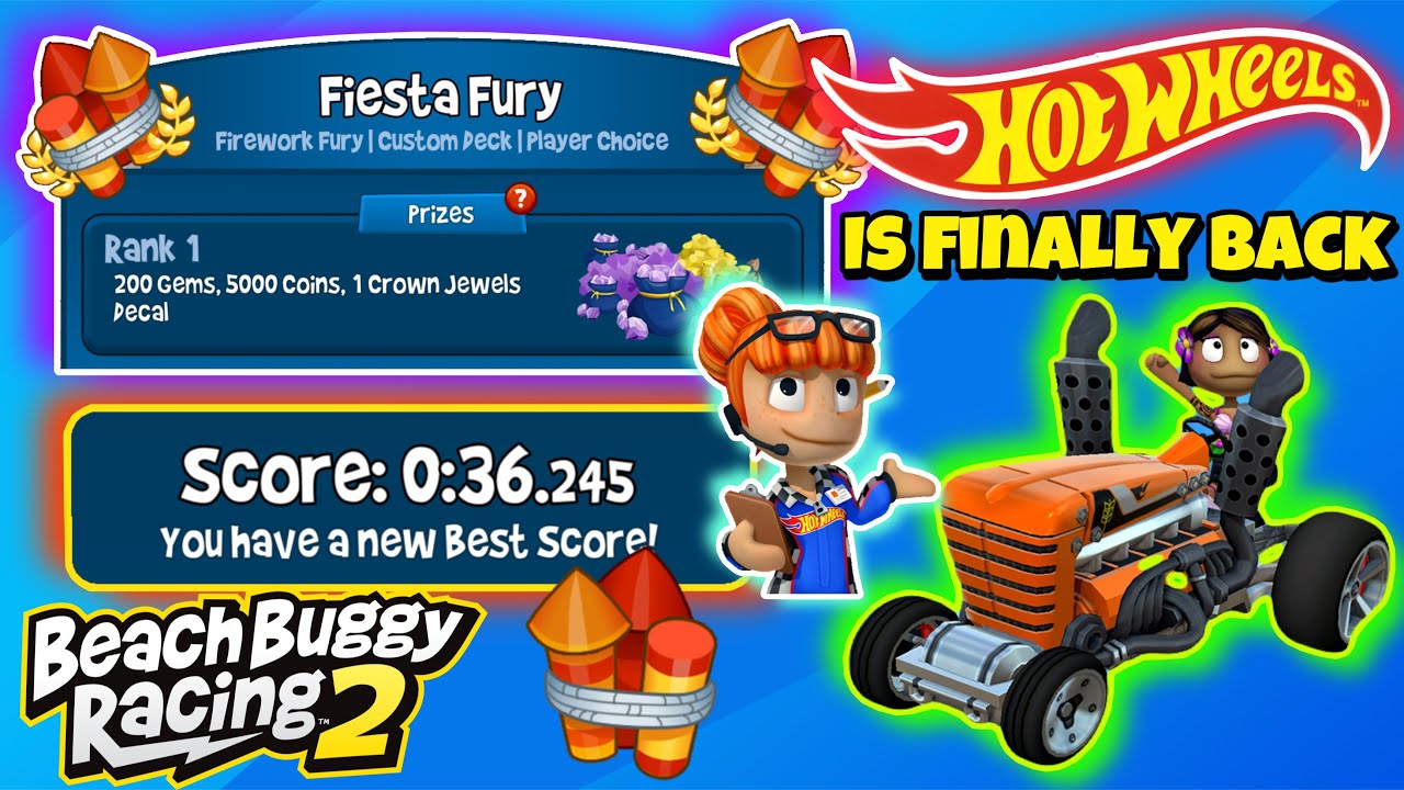 Fiesta Fury 💥| HOTWHEELS is OFFICIALLY BACK 🔥| 200💎Gems Prize | Beach ...