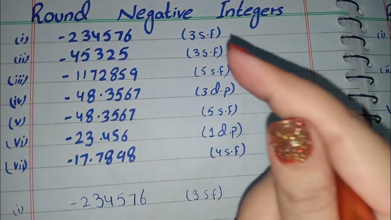 Rounding Negative Integers to significant figures, Rounding off numbers ...