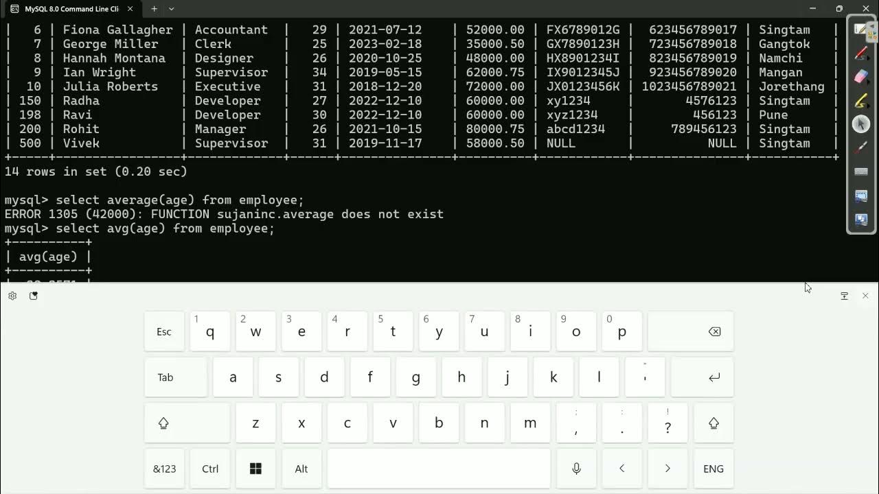 Databases 9 - Aggregate functions & distinct keyword - YouTube