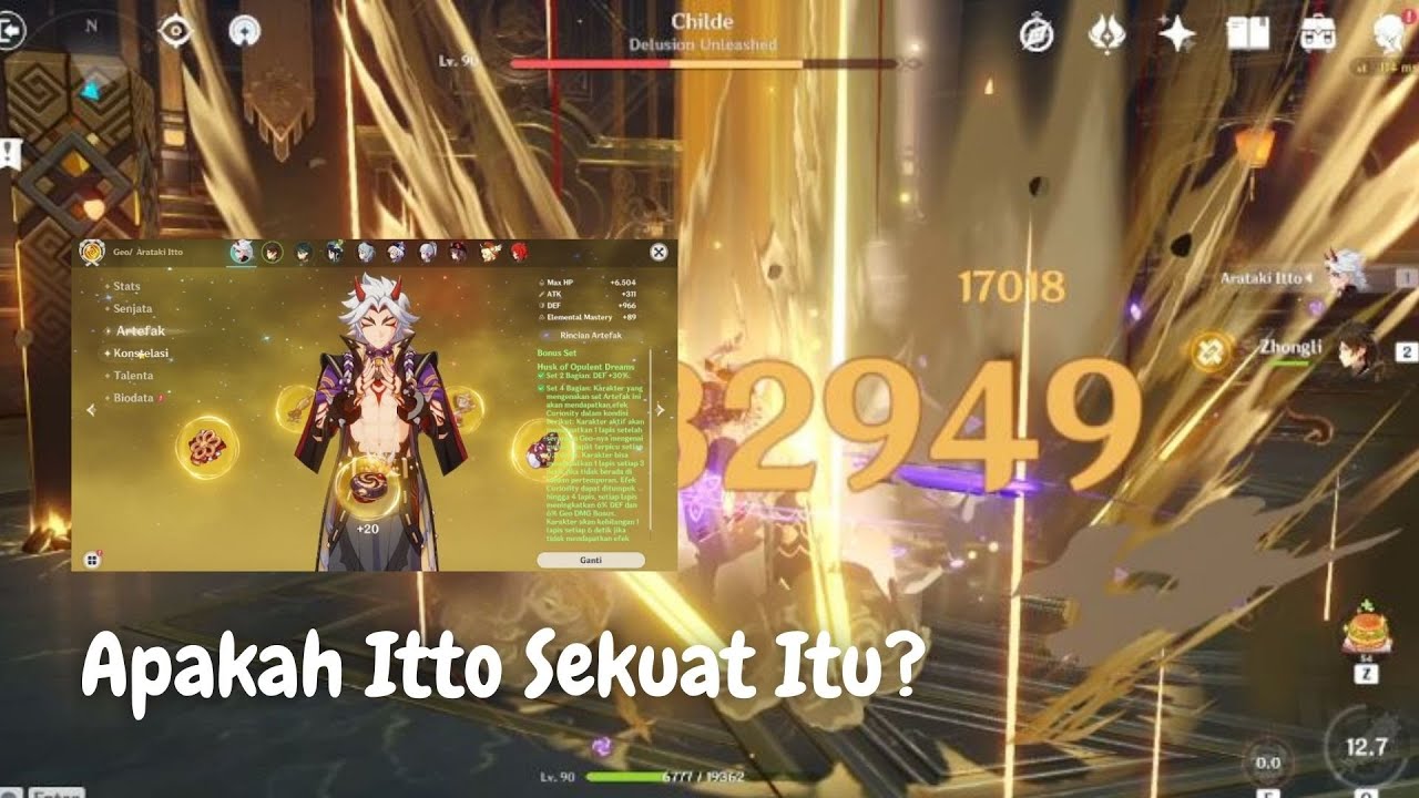 Arrataki Itto Lv90 C0 VS Childe Boss | Genshin Impact - YouTube