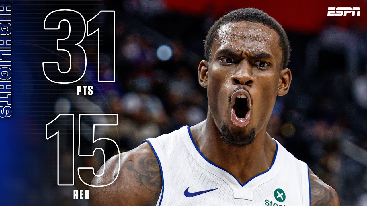 Jalen Duren dominates the Pacers with 31 PTS & 15 REB for Pistons' 10th ...