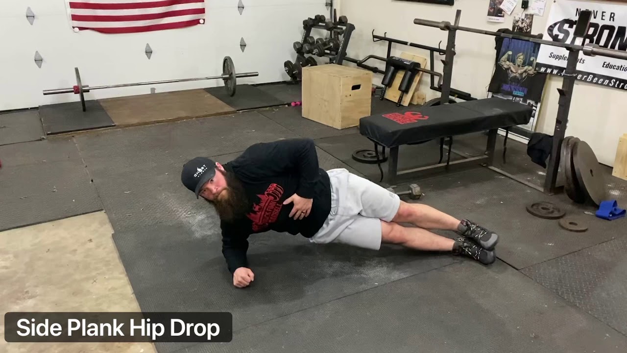 Side Plank Hip Drop - YouTube