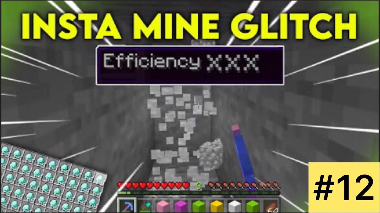 Insta mine glitch | Minecraft tutorial #12 - YouTube