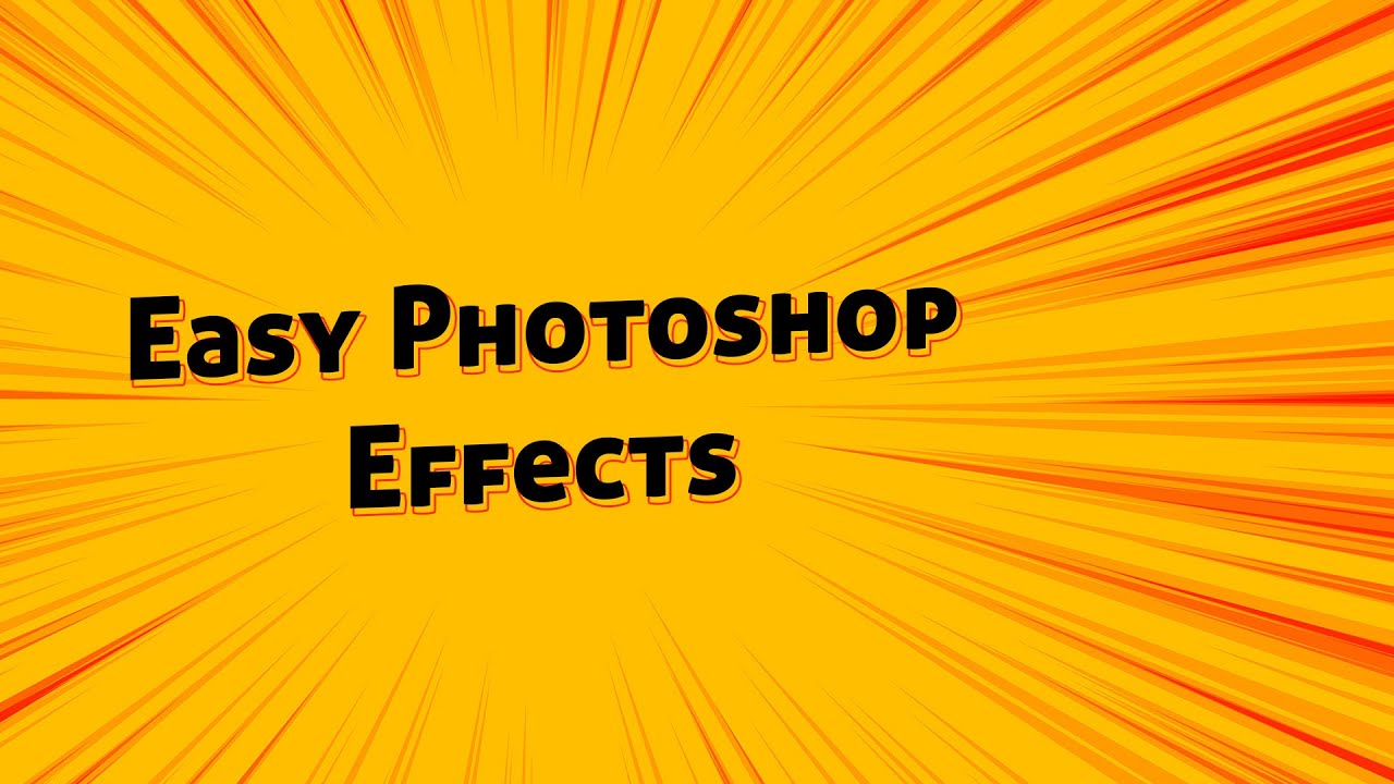 Easy Photoshop Effects - YouTube