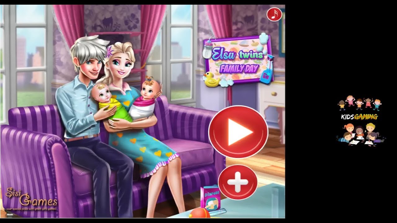 Elsa Twins Family Day | Frozen Elsa and Jack Frost Have Twins ...
