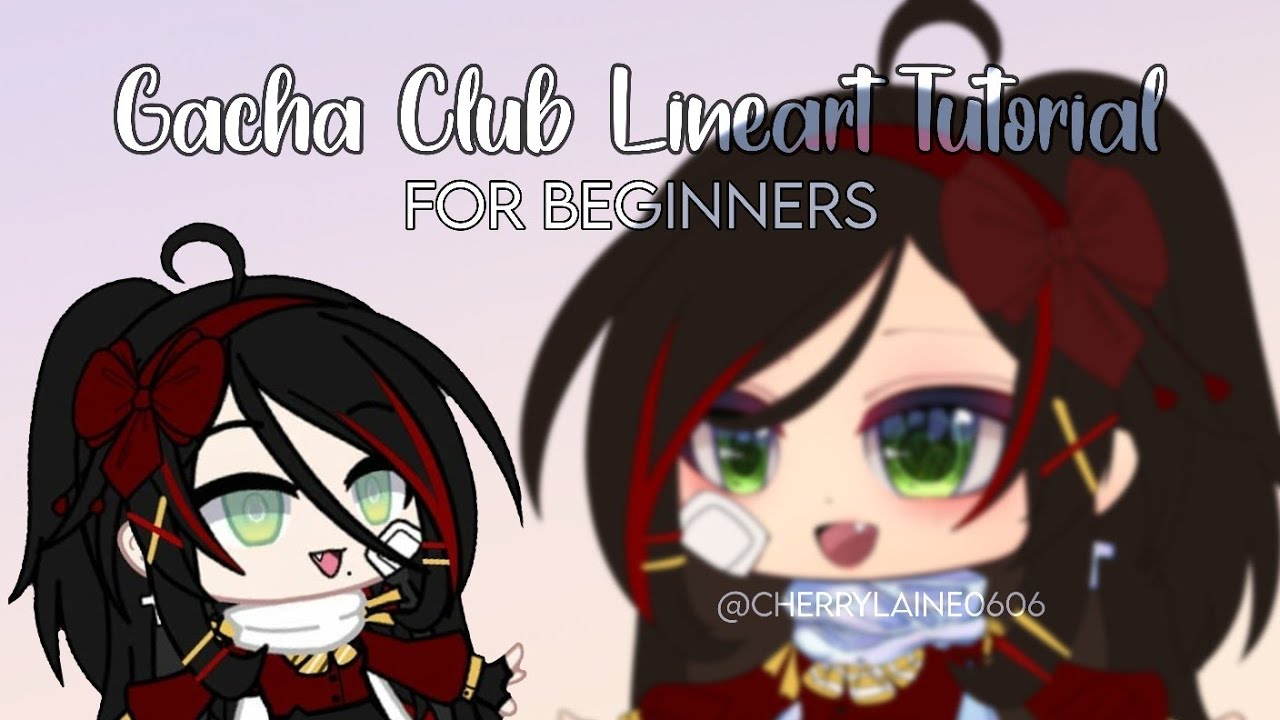 Gacha club- Lineart tutorials for beginners on ibispaintx + brushes # ...