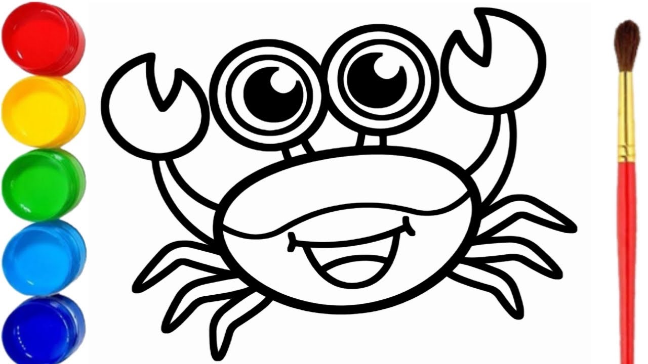 Easy Crab 🦀 Drawing | Crab Drawing | How To Draw Crab Easy | Kekada Ki ...