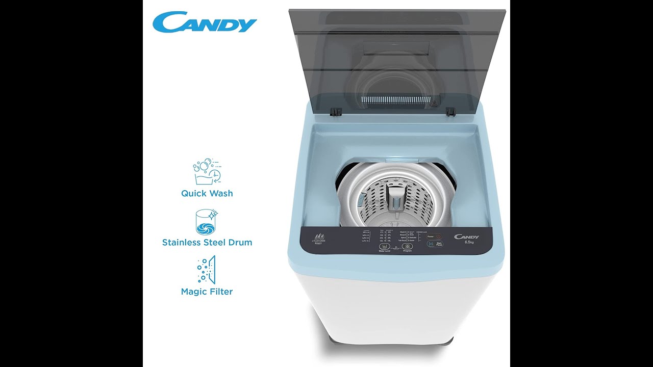 Candy Washing Machine top loaded fully automatic 6 5 Kg unboxing first ...