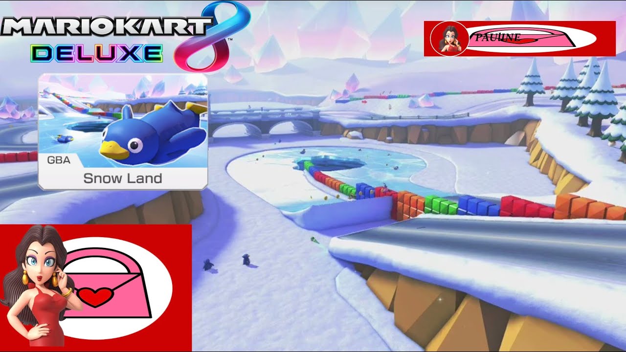 Mario Kart 8 Deluxe GBA Snow Land (Pauline) - YouTube