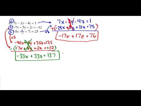 Solving Systems of 3 Equations (Elimination) - Review 8 - YouTube