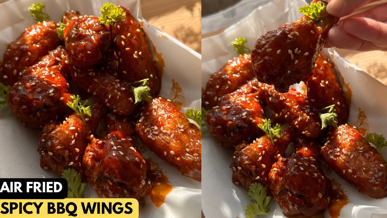 Spicy BBQ Chicken Wings Recipe | Hot and Spicy BBQ Sauce . - YouTube
