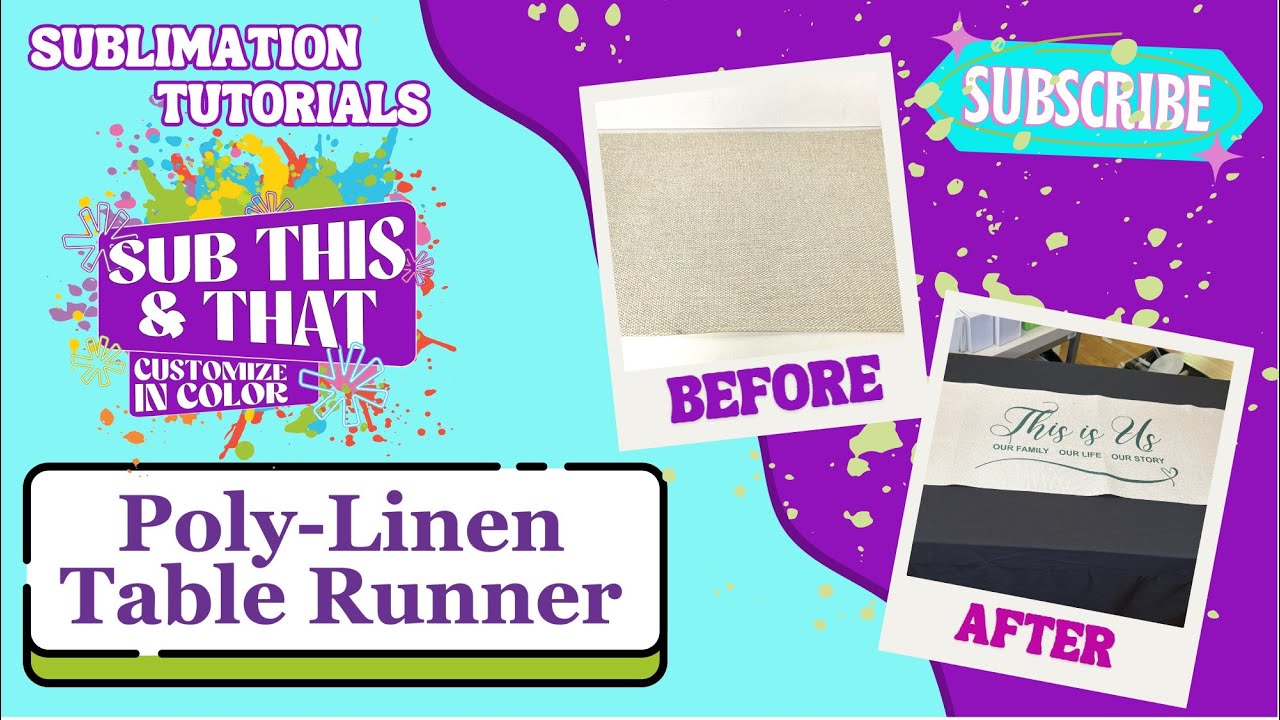 Sublimation Poly-Linen Table Runner - YouTube