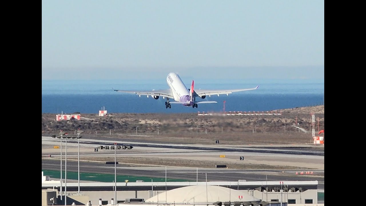 Hawaiian A330 Takeoff 4K - YouTube