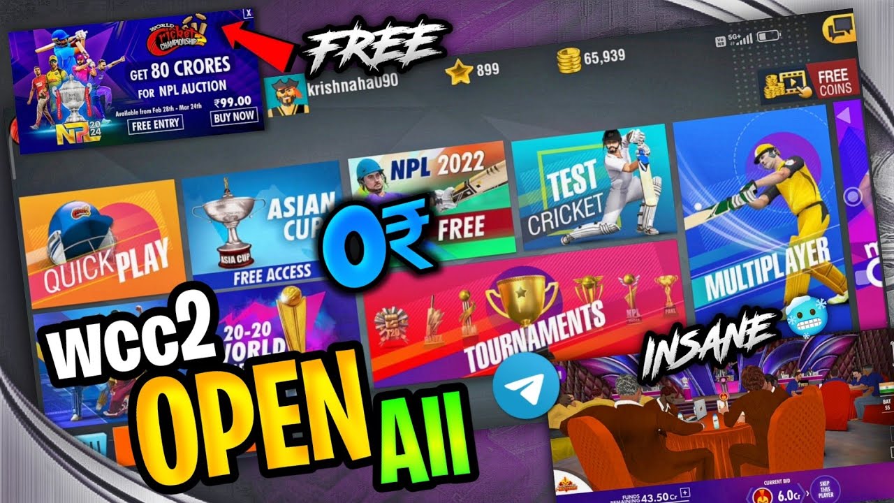 Wcc2 IPL And Career Mode Free! Version ⚡🔥 - YouTube