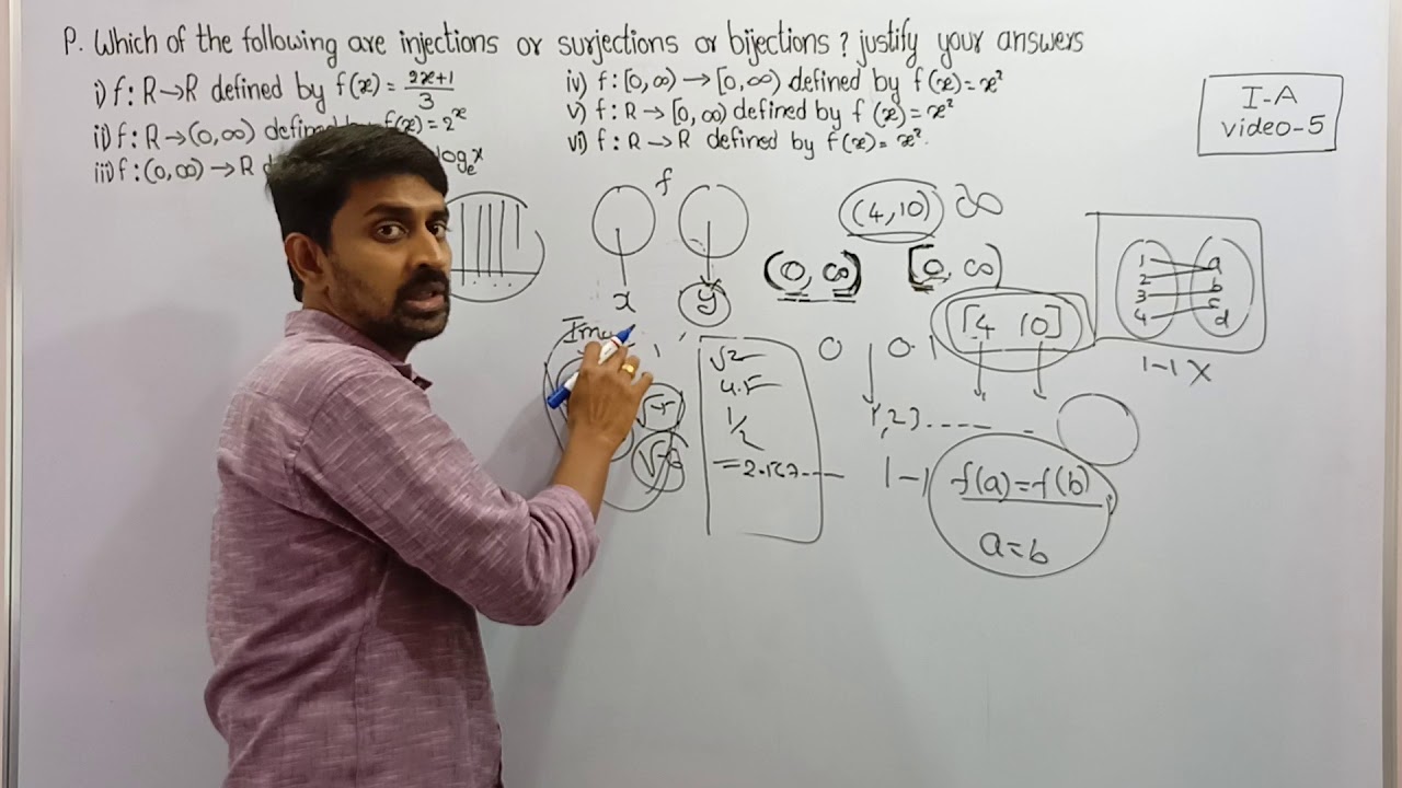 Video-5, IA (Functions - Bijection Verifications) - YouTube