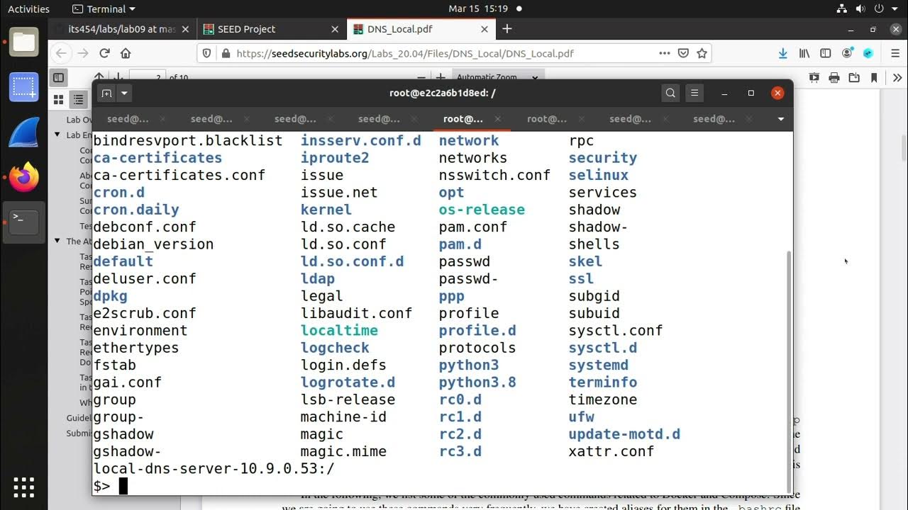 Lab09: SEED 2.0 Local DNS Attack Lab - YouTube
