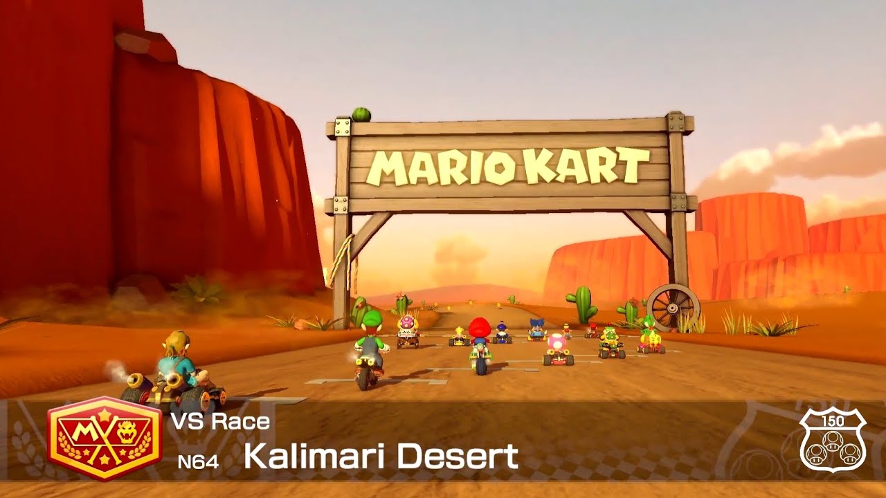 Mario Kart 8 Deluxe N64 Kalimari Desert Gameplay - YouTube